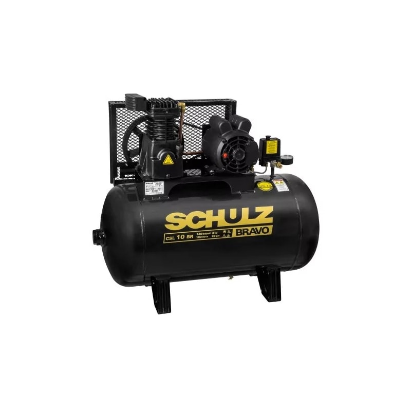 Compressor de Ar Bravo CSL 2Hp 10 Pés 100L Trifásico 220/380V - SCHULZ ...