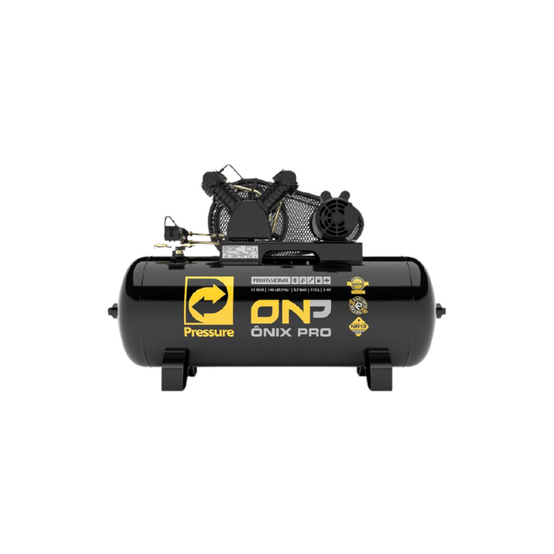 Compressor Ônix Pro/Vortex 15pcm/175L 140psi 3hp Monofásico - PRESSURE ...